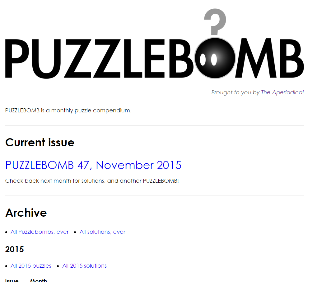 What I’ve done this year | The Aperiodical