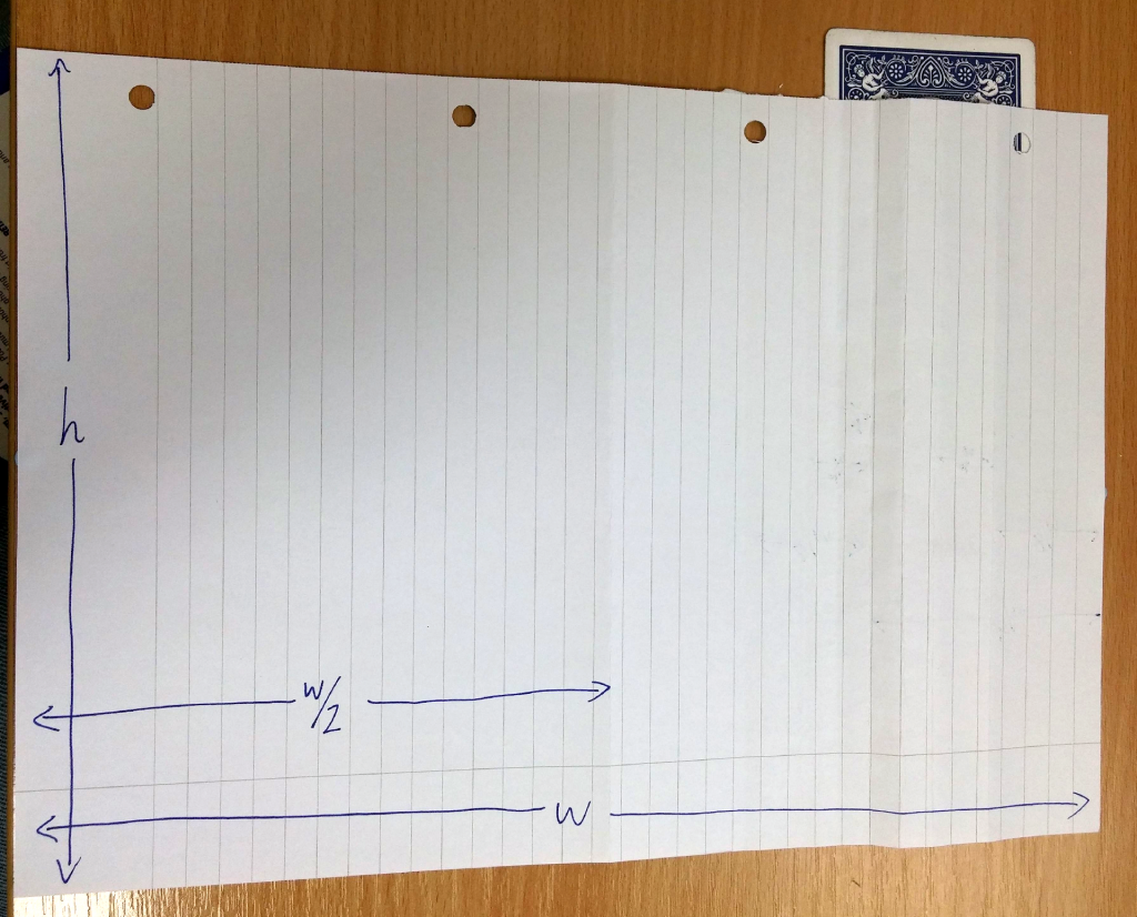 Approximate a ratio by folding a piece of paper | The Aperiodical