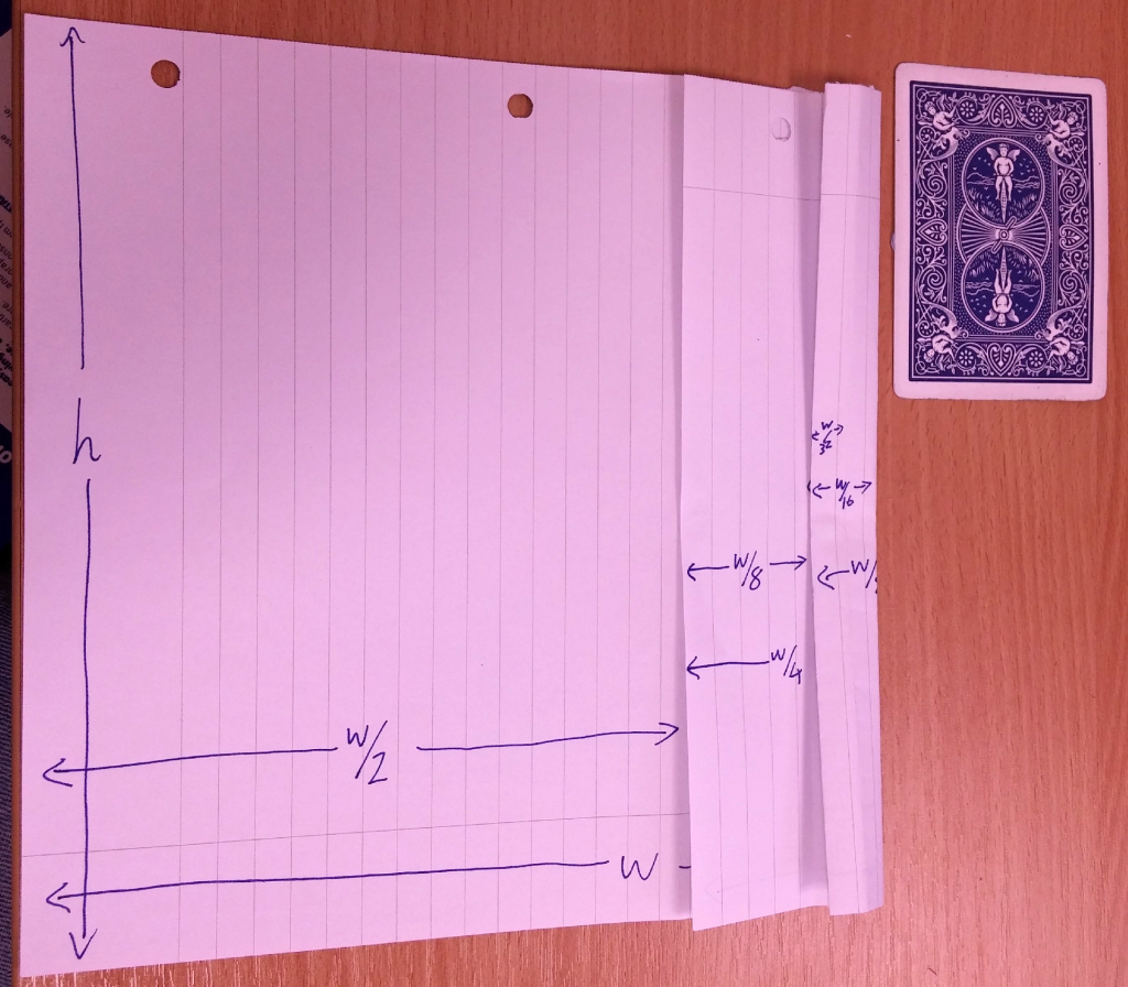 Approximate a ratio by folding a piece of paper | The Aperiodical