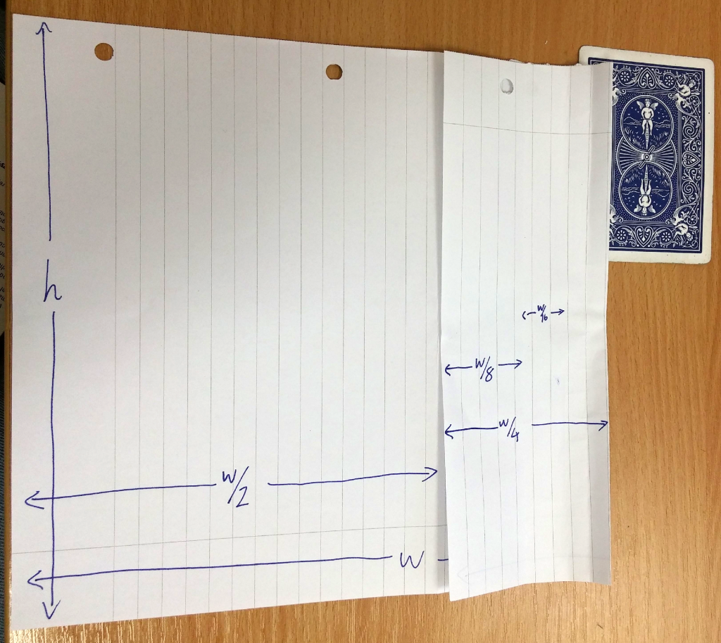 Approximate a ratio by folding a piece of paper | The Aperiodical